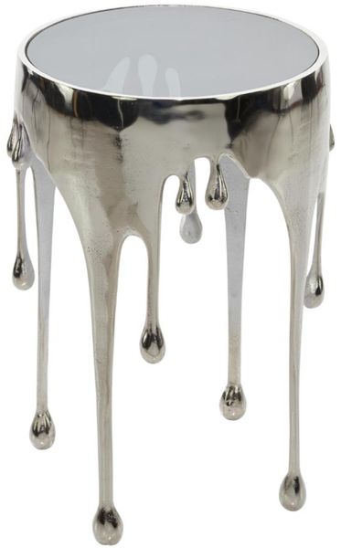 Deco Marche U Select Silver Aluminum Metal Abstract Drip Side End ...
