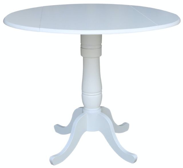 John Thomas Furniture® Dining Essentials Pure White 42" Drop Leaf ...