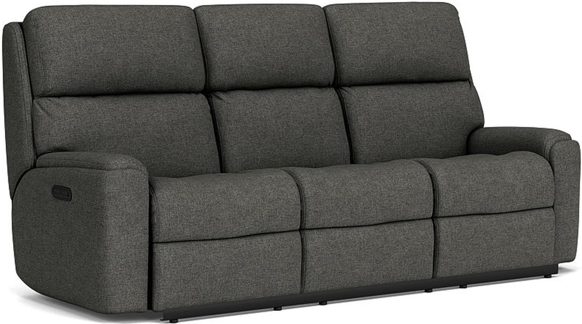 Flexsteel Rio Gray Ash Reclining Sofa Roby s Furniture Appliance