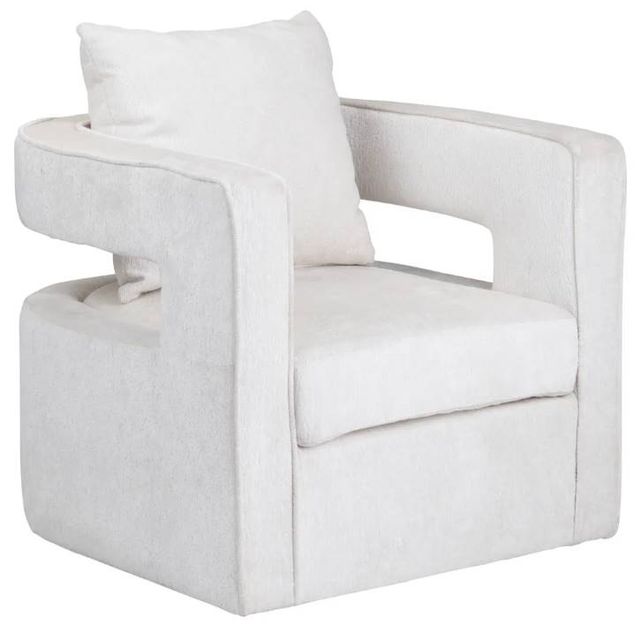 Crestview Collection Banks White Accent Chair | Miskelly Furniture