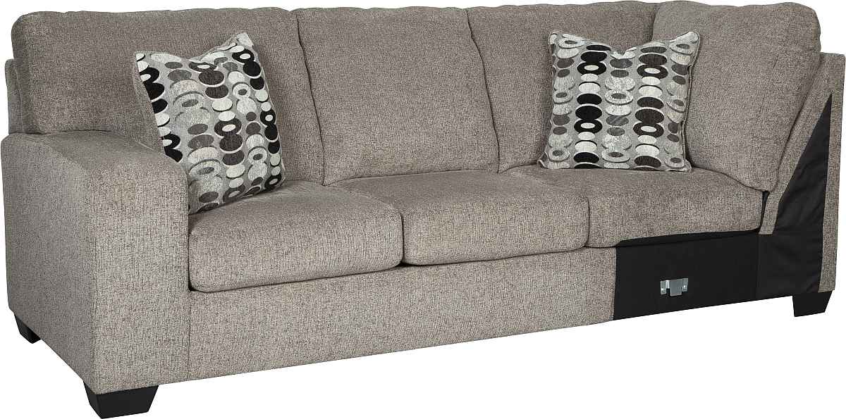 Signature Design by Ashley Ballinasloe 3 Piece Platinum Right Arm Facing Sofa Sectional and Chaise Kondola s Furniture Terrace Terrace BC