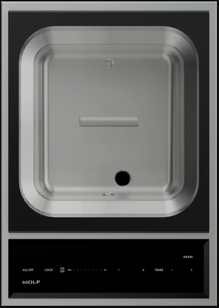 Wolf® 15" Stainless Steel Transitional Electric Steamer Module Cooktop ...