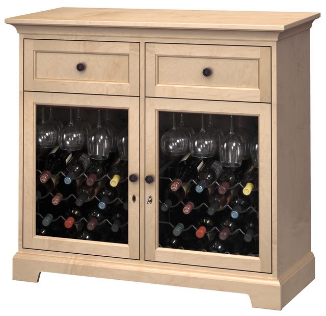 Howard Miller® Customizable Wine and Bar Console with Dual Stem Glass ...