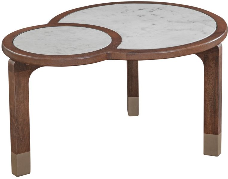 Steve Silver Co. Oormi White Cocktail Table with Cognac Base | BlvdHome