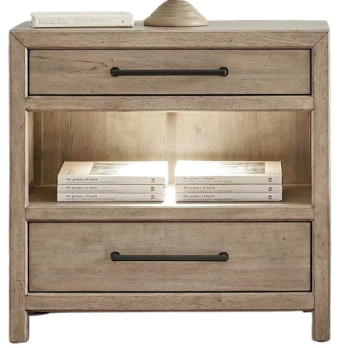 Liberty Furniture Proximity Place Barley Buff Bedside Chest | Big Sandy ...
