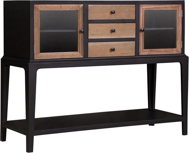 Crestview Living Room Livingston 2 Door 3 Drawer Console Table ...