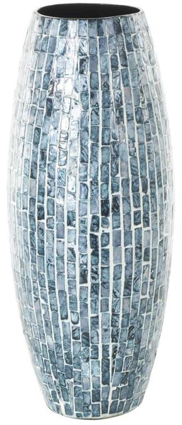 Deco Marche Blue Mother of Pearl Shell Handmade Mosaic Inspired Vase ...
