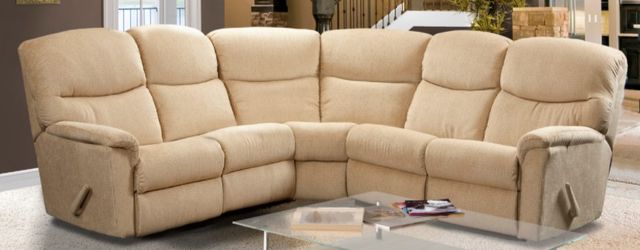 Sectionnel inclinable 5 morceaux Uno, beige, Elran | Ameublement Jeanne ...
