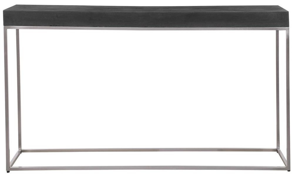 Uttermost® Jase Black Console Table with Brushed Nickel Base | Fischer ...