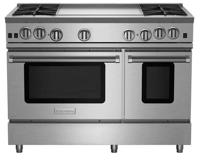 BlueStar® RNB Series 48" Stainless Steel Freestanding Natural Gas Range ...