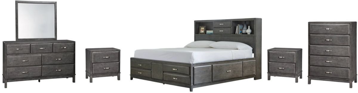 Signature Design by Ashley® Caitbrook 6-Piece Gray Queen Storage Bed ...