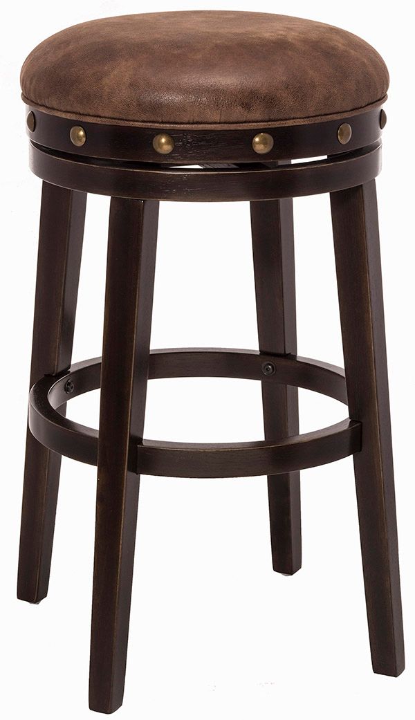 HH2 Home Benard Smoke Deep Brown Backless Counter Stool | Fischer ...