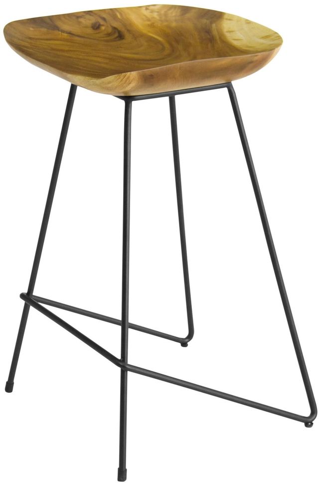New Pacific Direct Naya Natural Trembesi Counter Stool | Bedroom Express