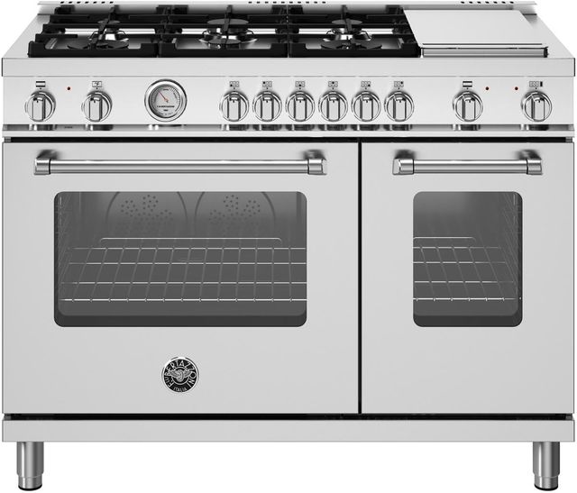 Bertazzoni Master Series 48" Fingerprint Resistant Stainless Steel ...