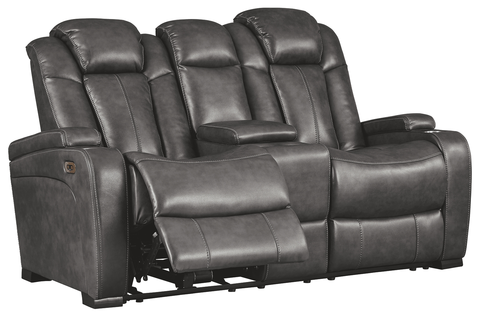 Signature Design by Ashley Turbulance Quarry Power Reclining Loveseat Farnham s Furniture Galleries Casper Wyoming