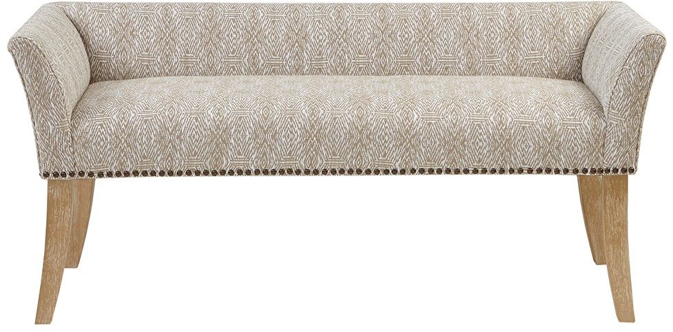 Olliix by Madison Park Taupe Multi Welburn Accent Bench Bob Mills Furniture