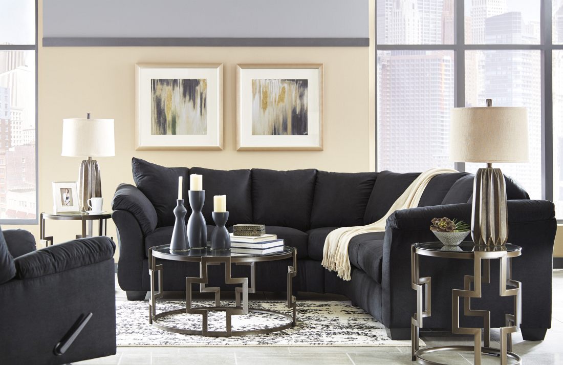 Black darcy sectional store