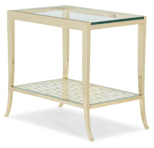 Caracole® Classic Glass Top End Table with A Precise Pattern Whisper of ...