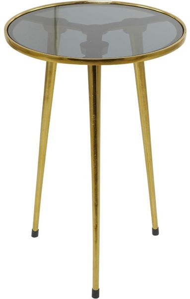Deco Marche Shaded Glass Top Accent Table with Gold Base | Fischer ...