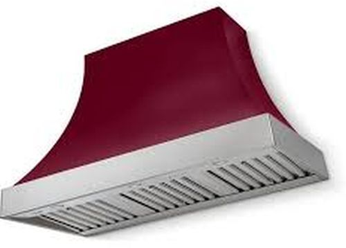 AGA Cascade 48" Cranberry Wall Mounted Range Hood with Brushed Brass ...