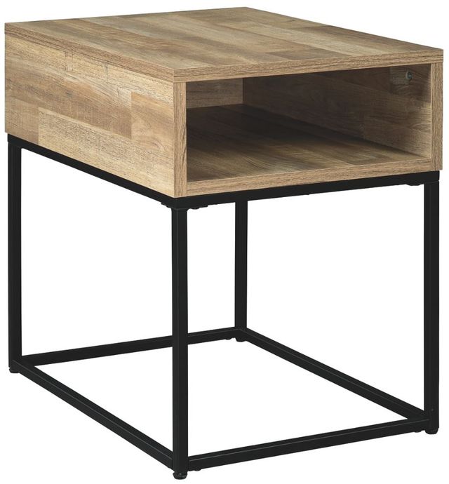 Signature Design by Ashley® Gerdanet Natural Rectangular End Table with ...