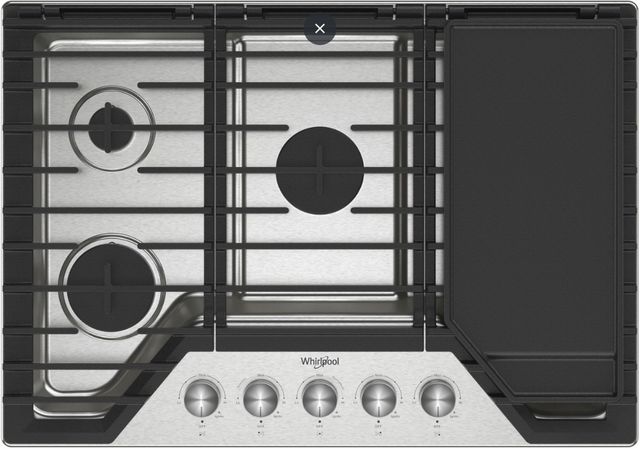 Whirlpool® 36" Stainless Steel Gas Cooktop | Smetzer Kitchen ...