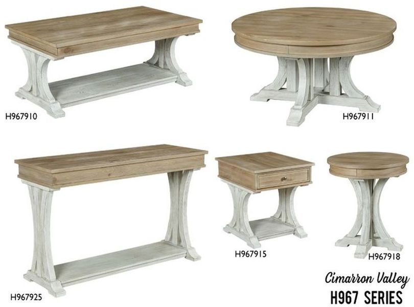 England Furniture Customizable Cimarron Valley 5-Piece White Wash Living Room Table Set | Van's ...