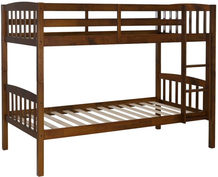 Linon Parker Oak Twin Over Twin Bunk Bed | Hoelscher's Fine Furniture ...