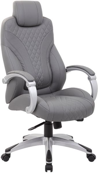 Presidential Seating Boss Gray Hinged Arm Executive Chair | Darvin ...