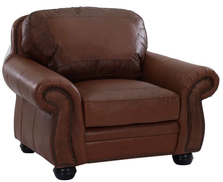 USA Premium Leather Almond Paisley Chair | Miskelly Furniture
