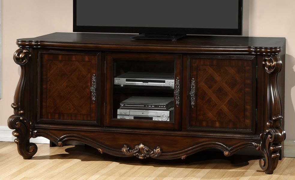 ACME Furniture Versailles Cherry Oak TV Stand | Furniture Time