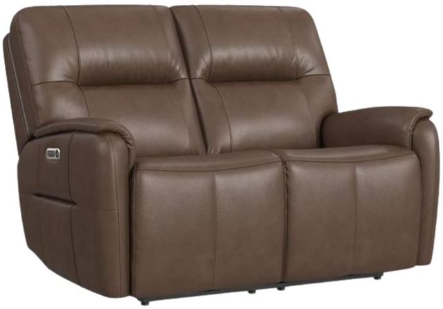 Flexsteel® Wilson Café Brown Power Reclining Loveseat with Power ...