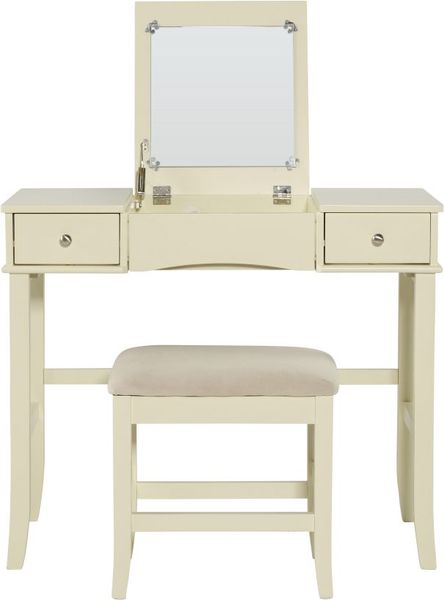 Linon Jackson 3-Piece Cream Vanity Set | Hoelscher's Fine Furniture ...