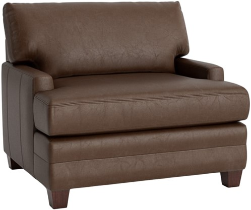 Bassett Furniture Customizable Carolina Leather Chair and a Half