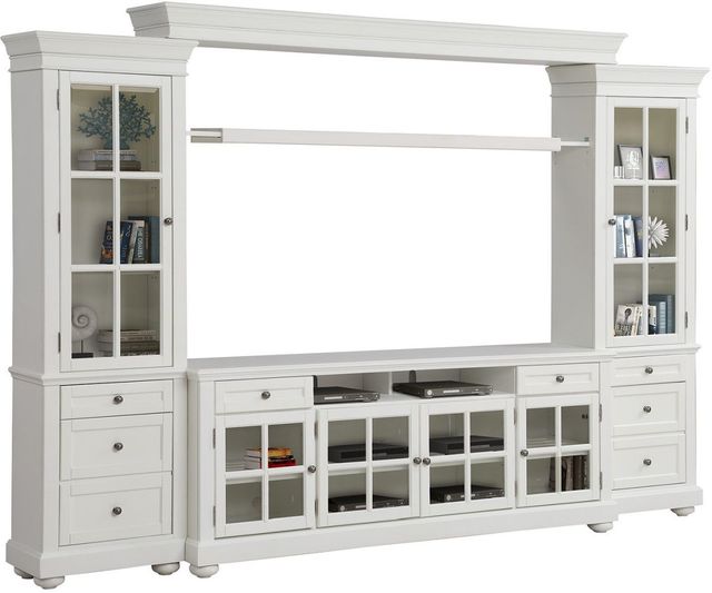 Parker House® Cape Cod 4-Piece Vintage White 76" Entertainment Wall ...