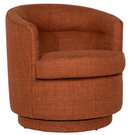 Dovetail Furniture Lauretta Rust Swivel Accent Chair | Marshall's Home ...