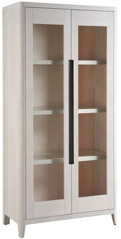 Universal Explore Home™ New Modern Zella White Oak Display Cabinet ...