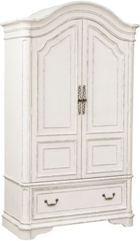 Liberty Furniture Magnolia Manor Antique White Armoire Bell s Home Furnishings