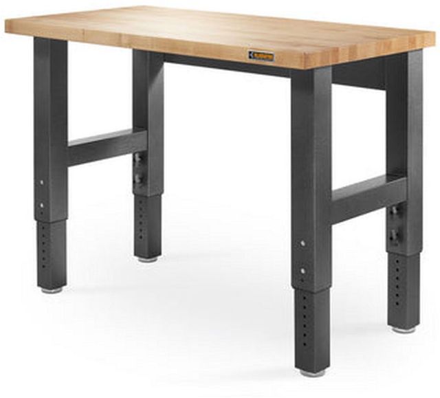 Gladiator® Hammered Granite 4' Adjustable Height Hardwood Workbench ...
