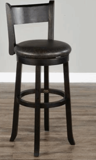 Sunny Designs™ Black Walnut Swivel Bar Stool | Traders Furniture