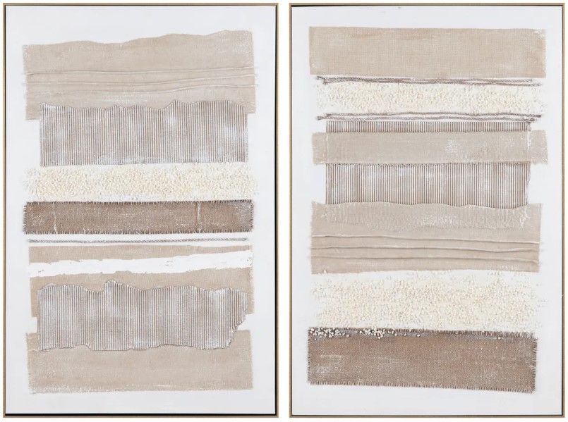 Crestview Collection Frayed Lines 2-Piece Wall Art Set | Bob Mills ...