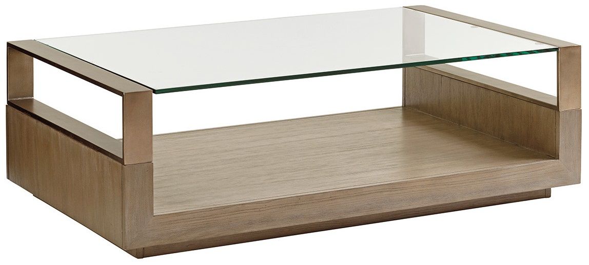 Lexington Home Shadow Play Center Stage Clear Top Cocktail Table with ...
