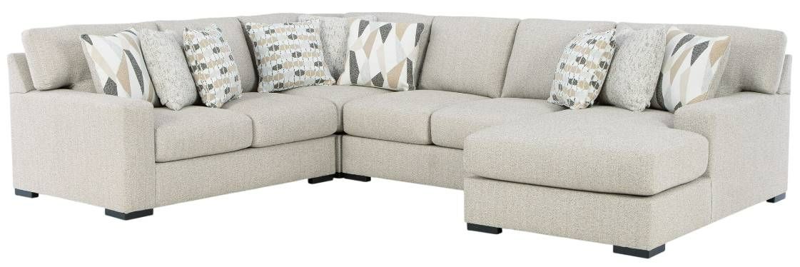 Benchcraft® Laurelgrove 4-Piece Pebble Right Arm Facing Sectional and ...