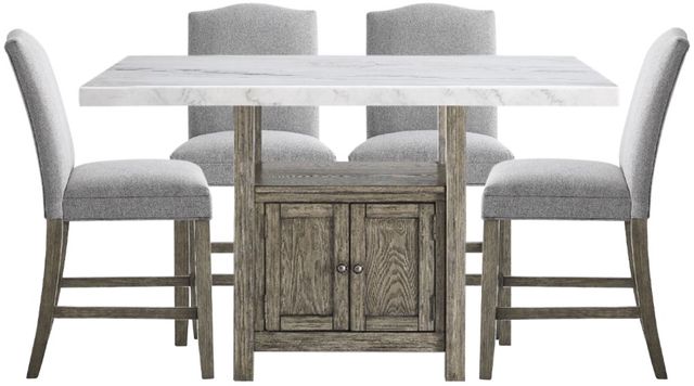 Steve Silver Co. Grayson 5-Pice Dusty Honey Counter Height Dining Set | Jarons Furniture Outlet ...