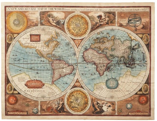 Classy Art World Map Wall Art | Furniture Time