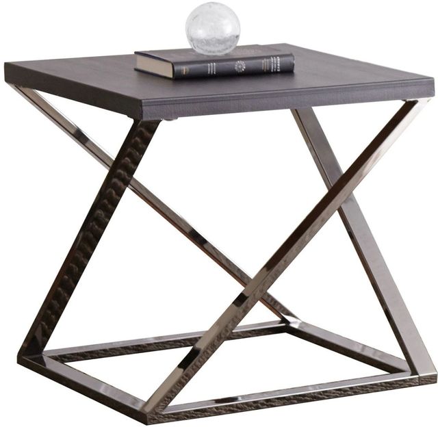 Steve Silver Co. Aegean Black End Table with Nickel Base | Pruitt's ...