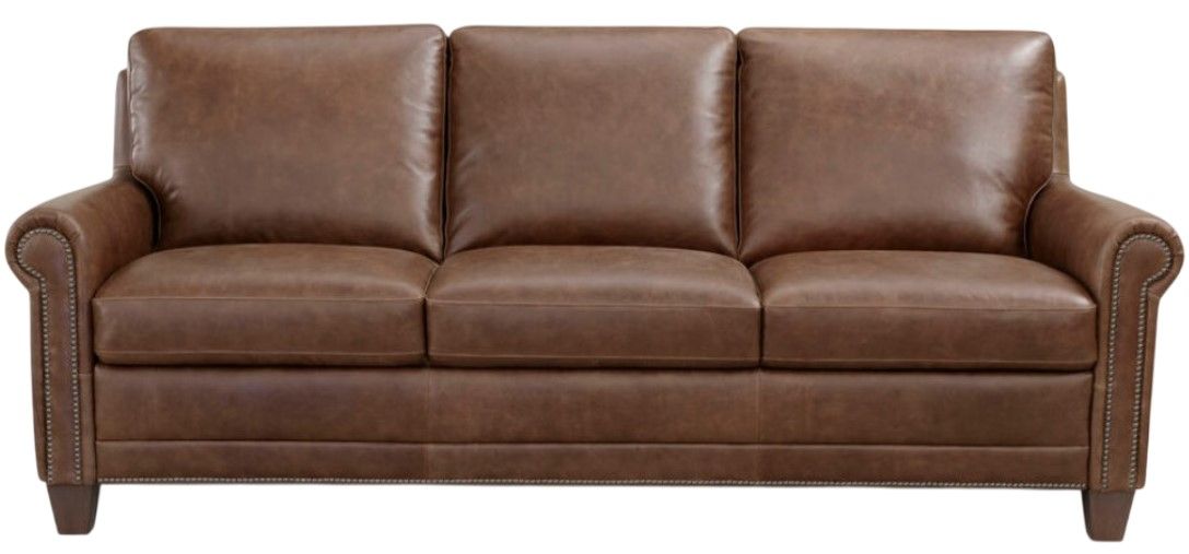 Leather Italia™ Savino Braxton Vintage Brown Coffee Sofa | Pruitt's ...