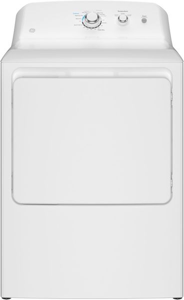 GE® 6.2 Cu. Ft. White Front Load Electric Dryer with Up To 120 ft ...