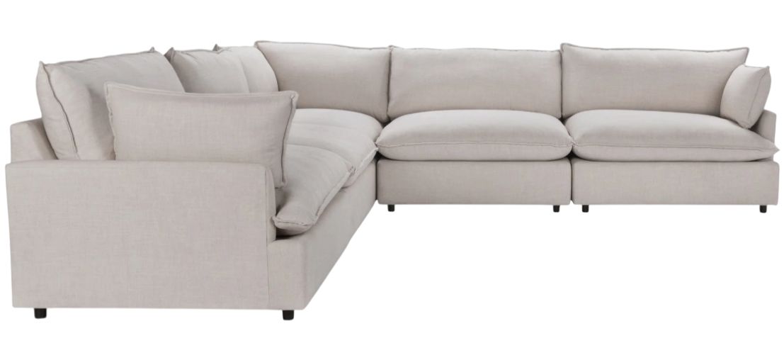 Classic Home Caplan 5-Piece Flax Modular Dawn Sectional | Karvonen’s