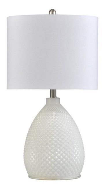 Stylecraft Pure White Table Lamp | Brownie Furniture | Virginia, MN